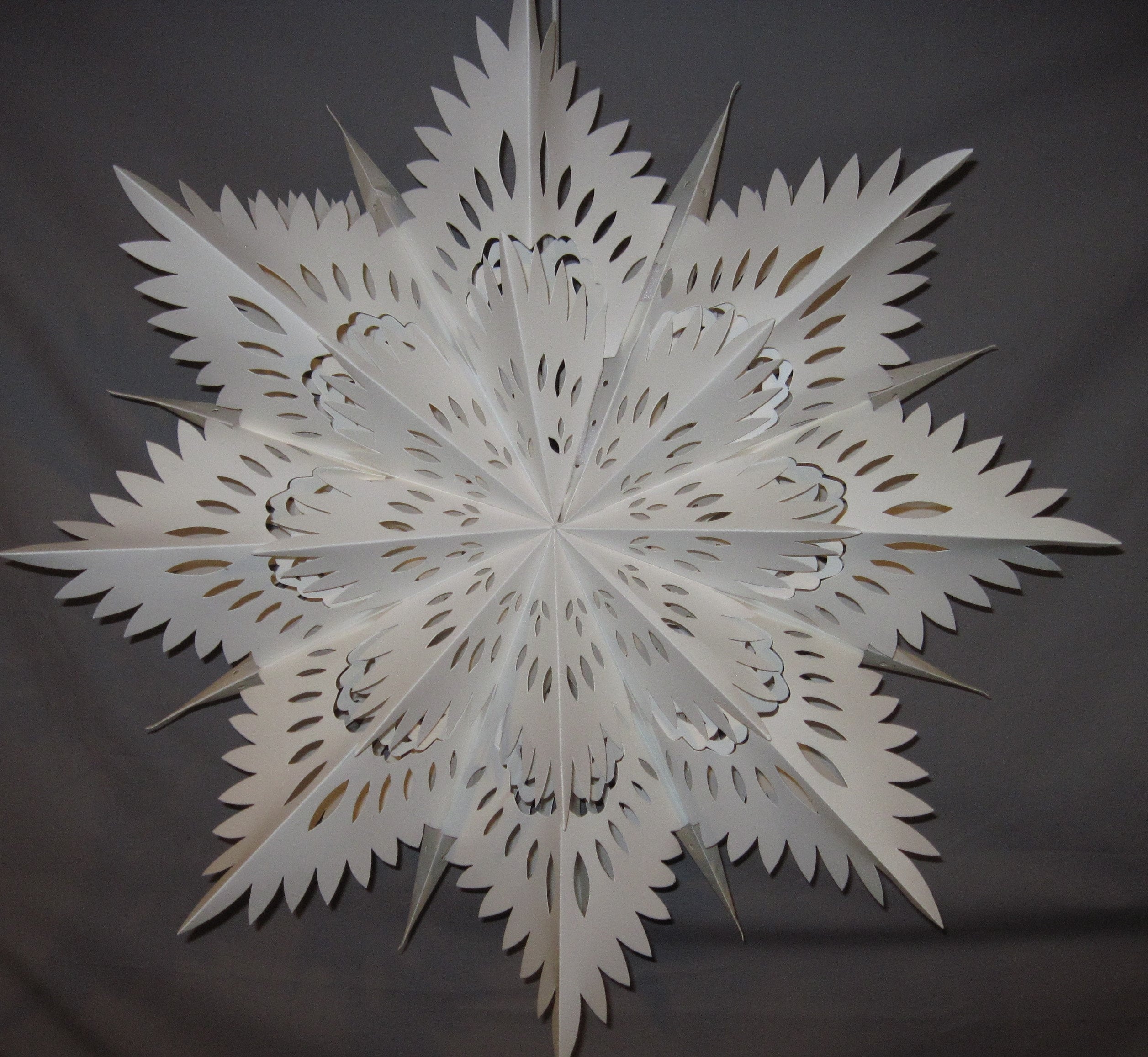 Snowflake Star Light Lantern Folding Paper Light Lamp | Etsy