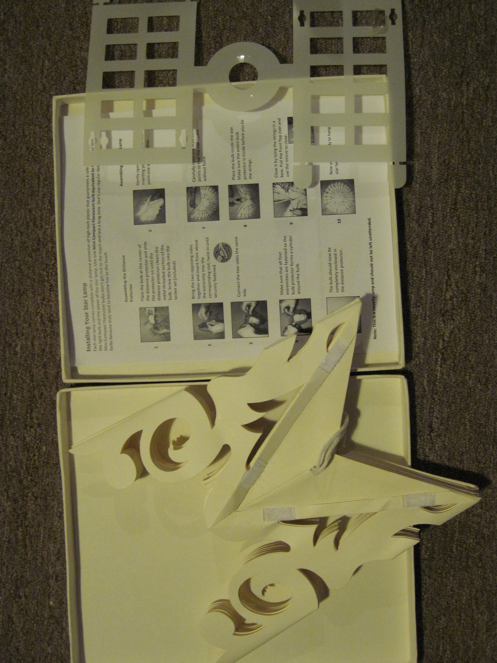 Frozen Snowflake Star Light Lantern , Folding Paper Light, Christmas ...