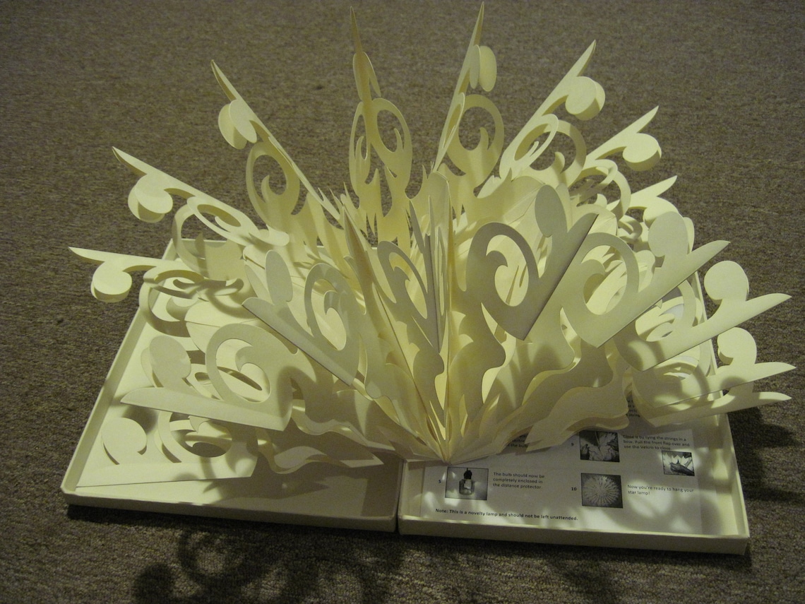 Frozen Snowflake Star Light Lantern , Folding Paper Light, Christmas ...