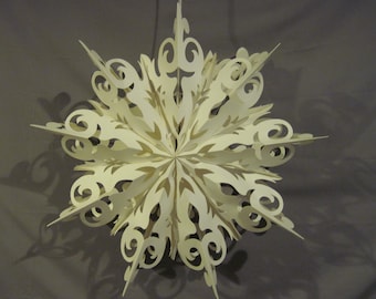 Snowflake Star Light Lantern Folding Paper Light Lamp | Etsy