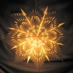 Snowflake Star Light Lantern, Folding Paper Light, Lamp - Night Light ...