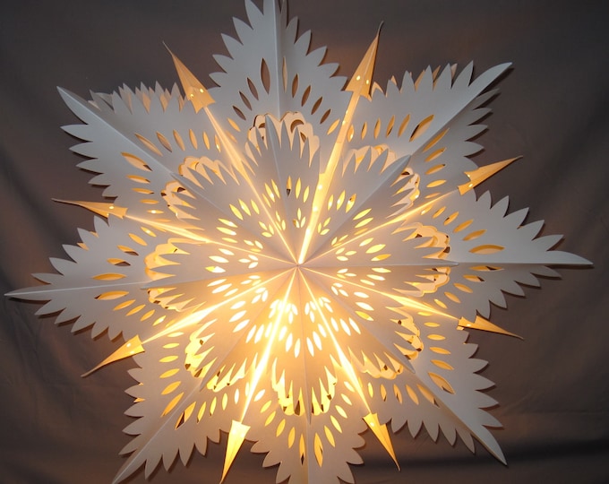 Snowflake Star Light Lantern , Folding Paper Light, Lamp - Night Light ...