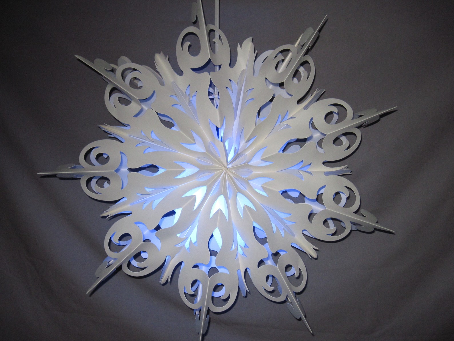 Frozen Snowflake Star Light Lantern Folding Paper Light | Etsy