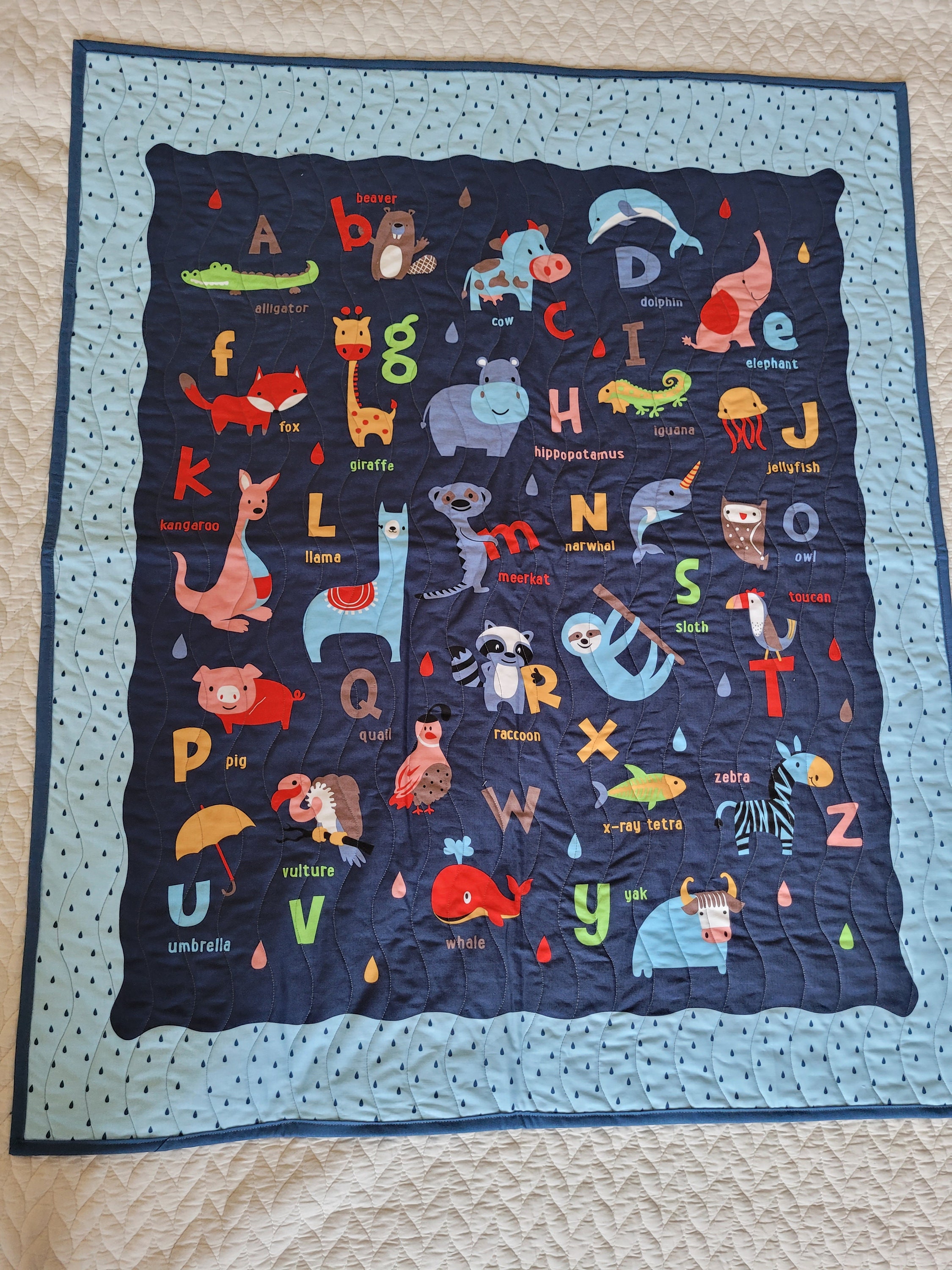 Learning Your Alphabet Baby Quilt - Etsy