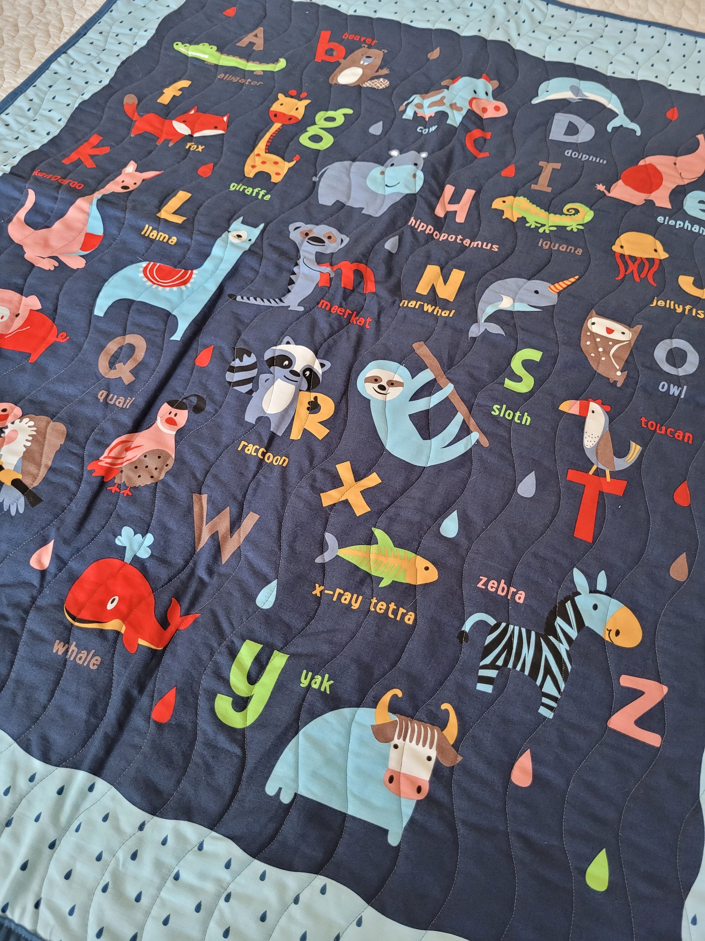 Learning Your Alphabet Baby Quilt - Etsy