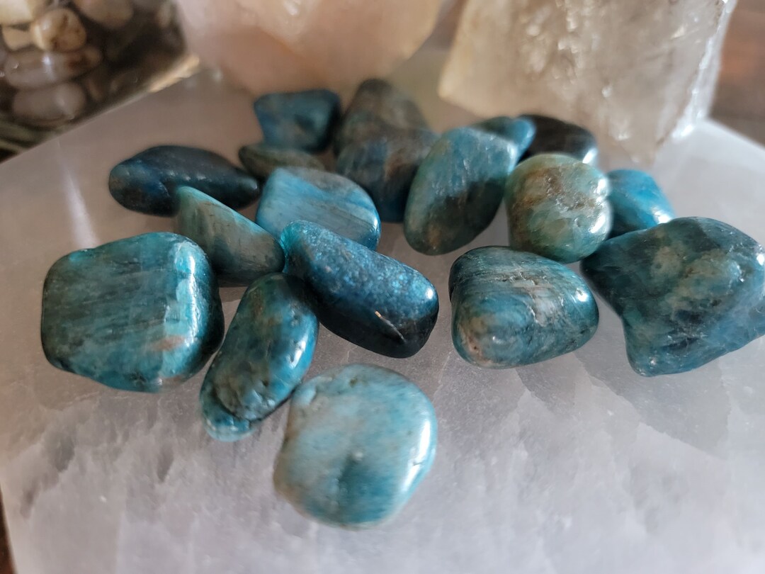 Apatite Tumbled Stone, Blue Apatite, Tumbled Apatite, Smooth Apatite ...