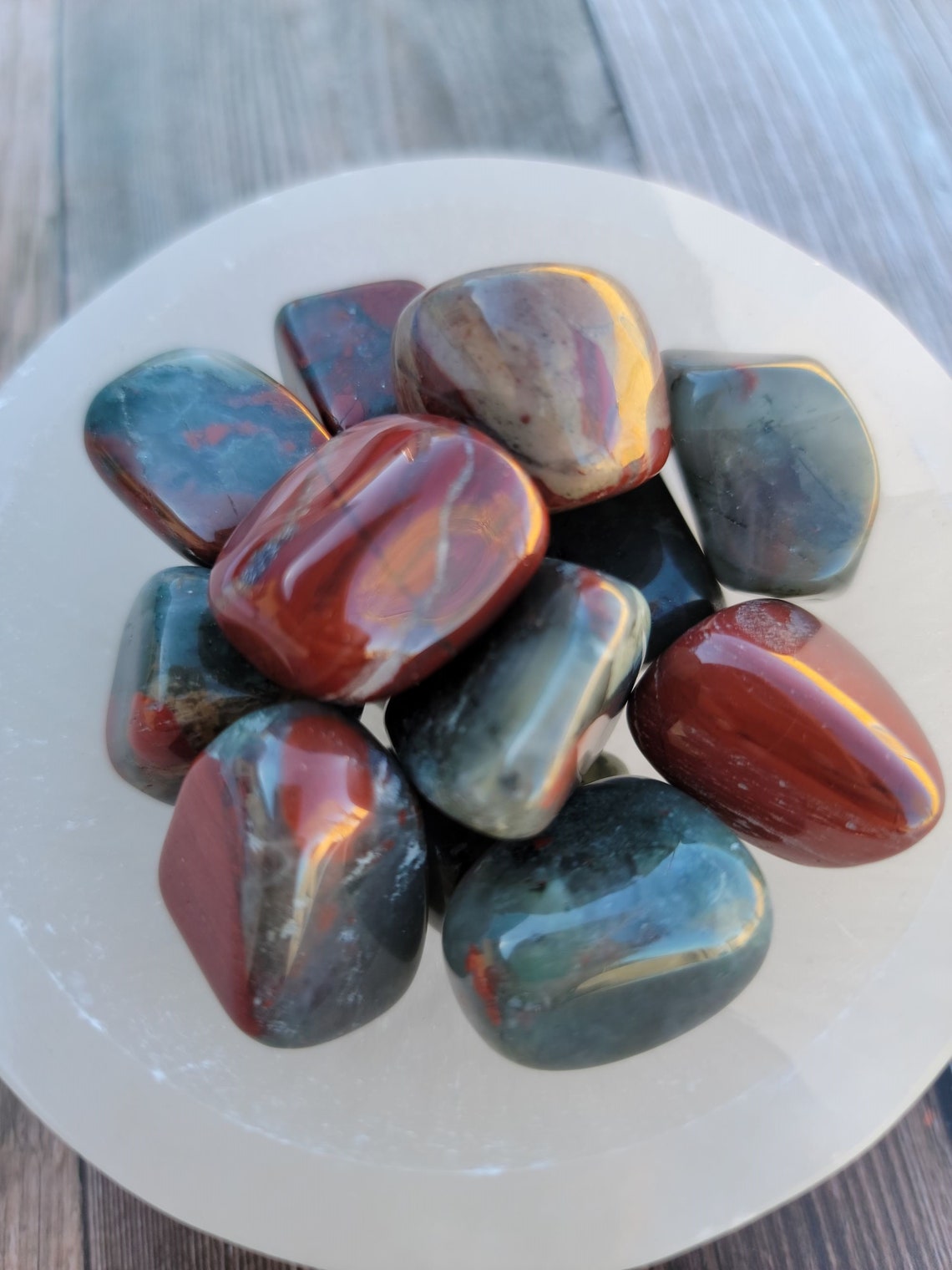 Bloodstone Tumbled Stone, African Bloodstone, Tumbled African ...