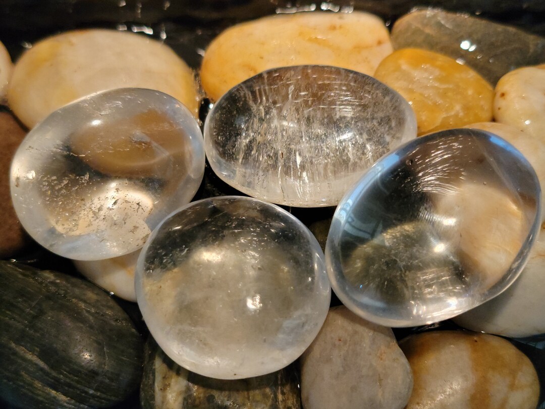 Large Clear Quartz Tumbled Crystal, Quartz Tumbled Stone, Tumbled ...