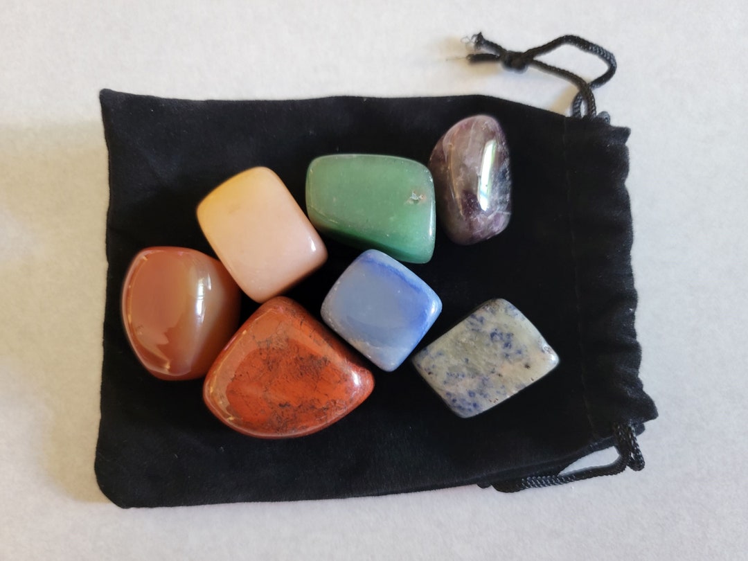 7 Chakra Stone Set, Seven Chakra Stone Set, Chakra Crystal Set, Reiki ...