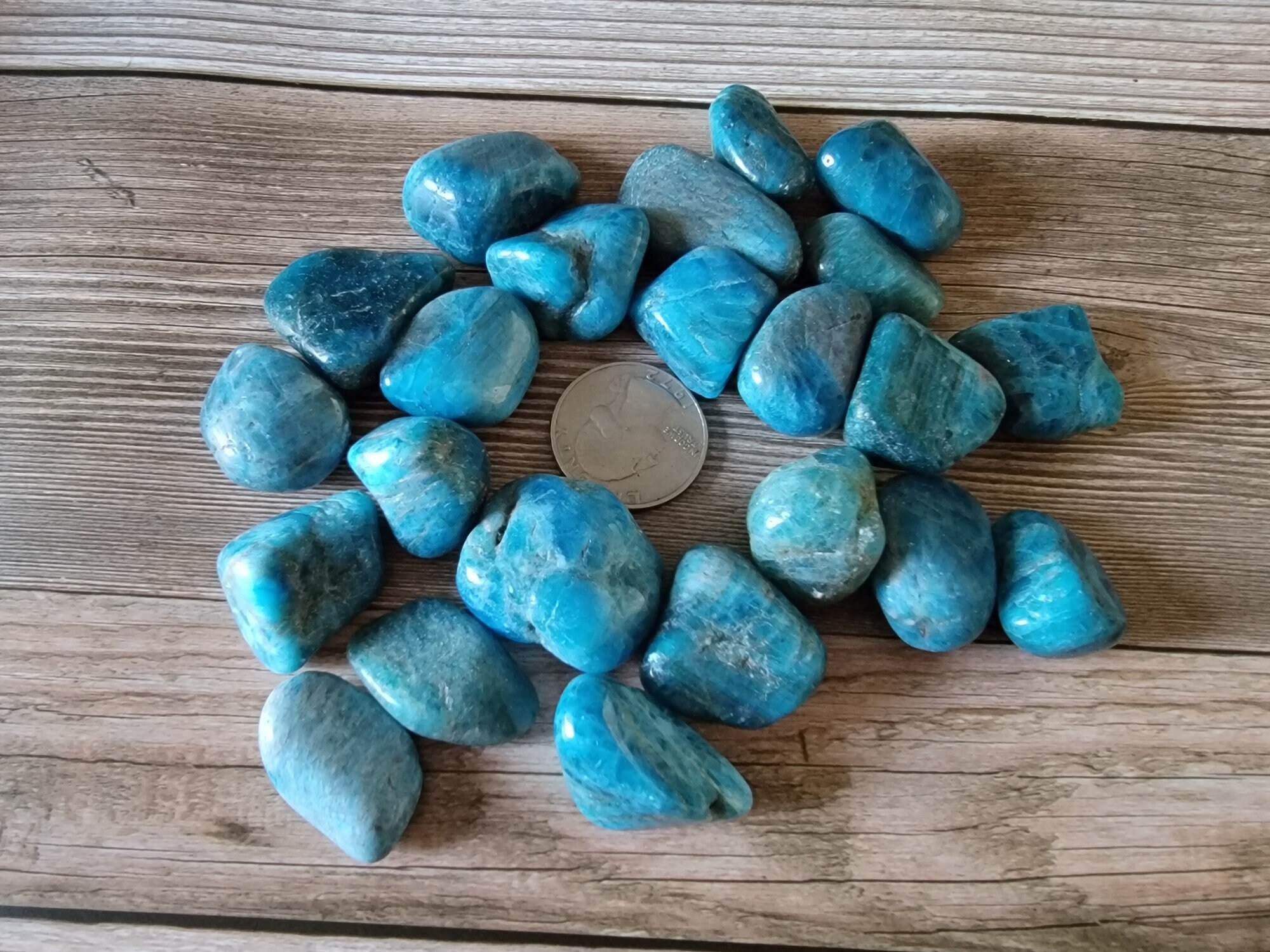 Apatite Tumbled Stone, Blue Apatite, Tumbled Apatite, Smooth Apatite ...