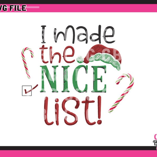 I Made the Nice List Svg - Etsy