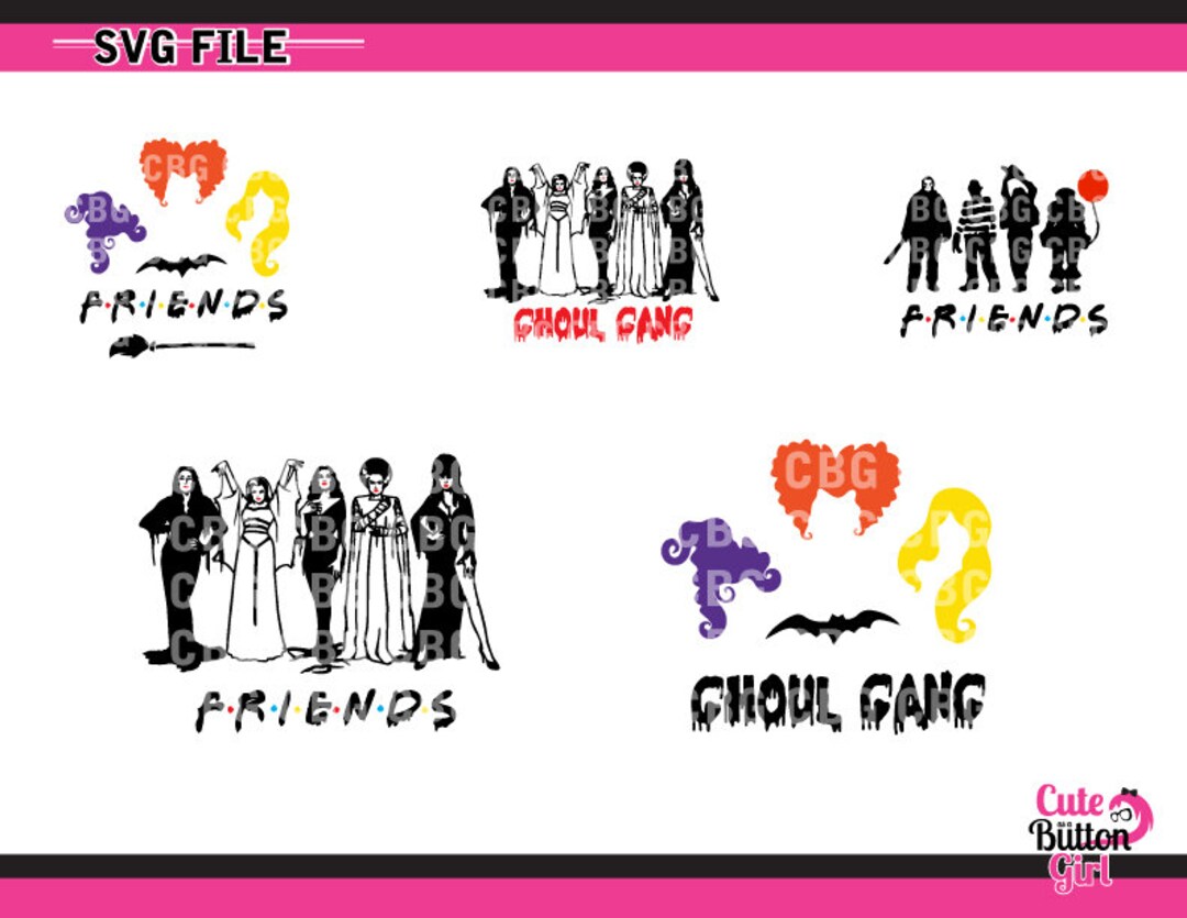 Ghoul Friends SVG File 5 Files in 1 - Etsy
