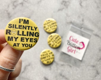 Big Mood Forever Mood Eye Roll Enamel Pin Rolling Eyes Annoyed Feminist ...