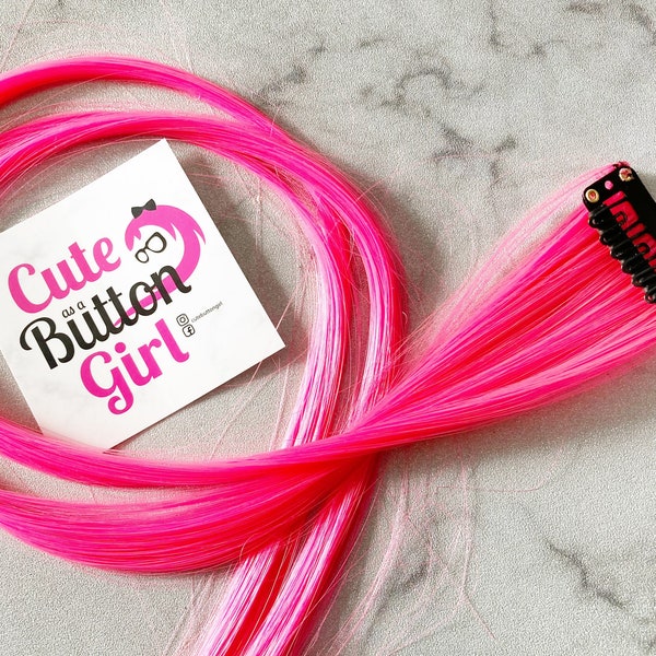Hot Pink Clip in Extensions - Etsy