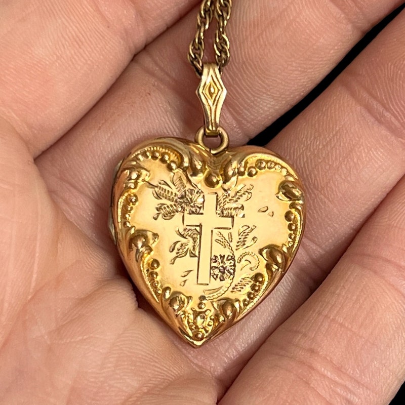 Cross Locket - Etsy