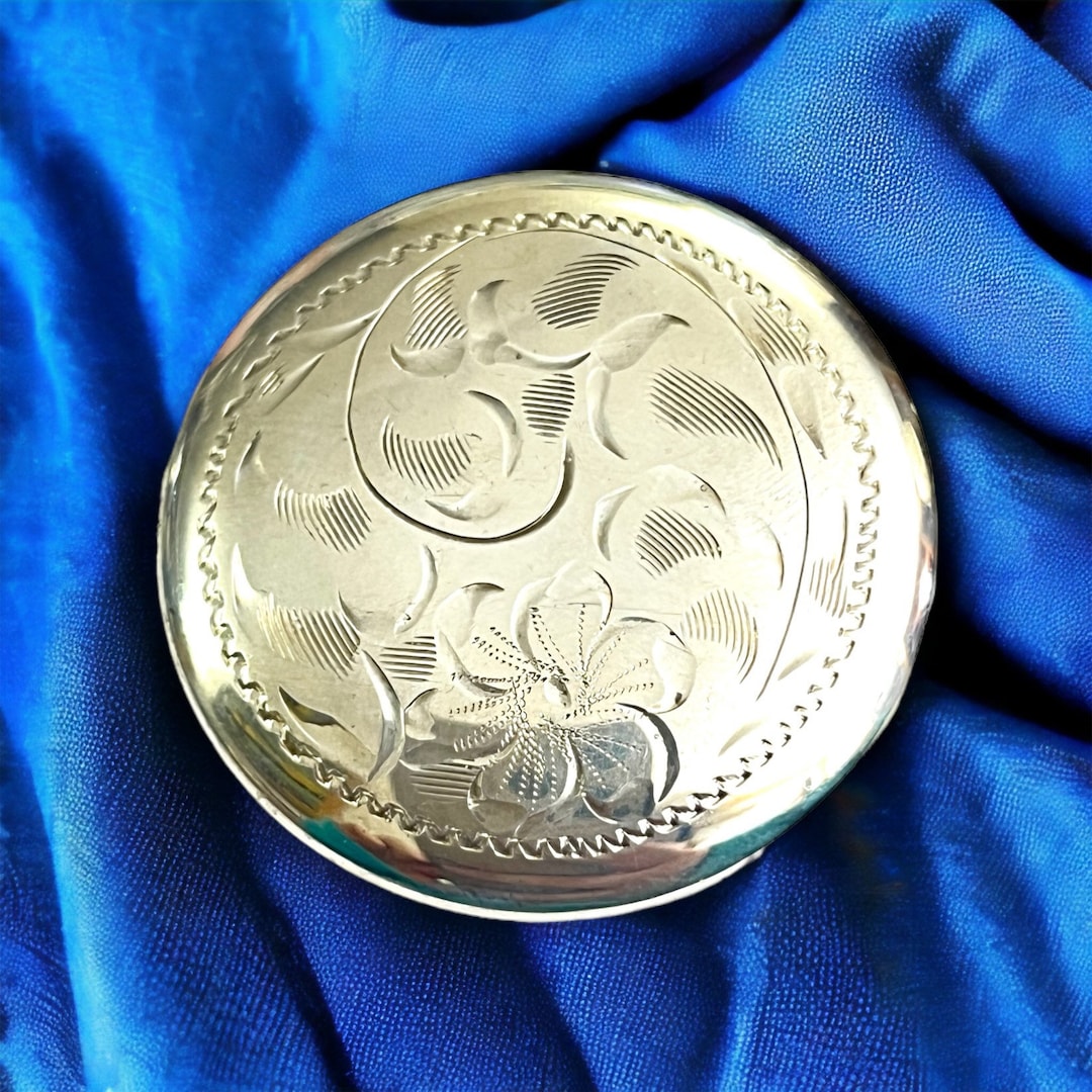 Birks Mid-century Sterling Brooch. Sterling Silver Round Hollow Birks ...