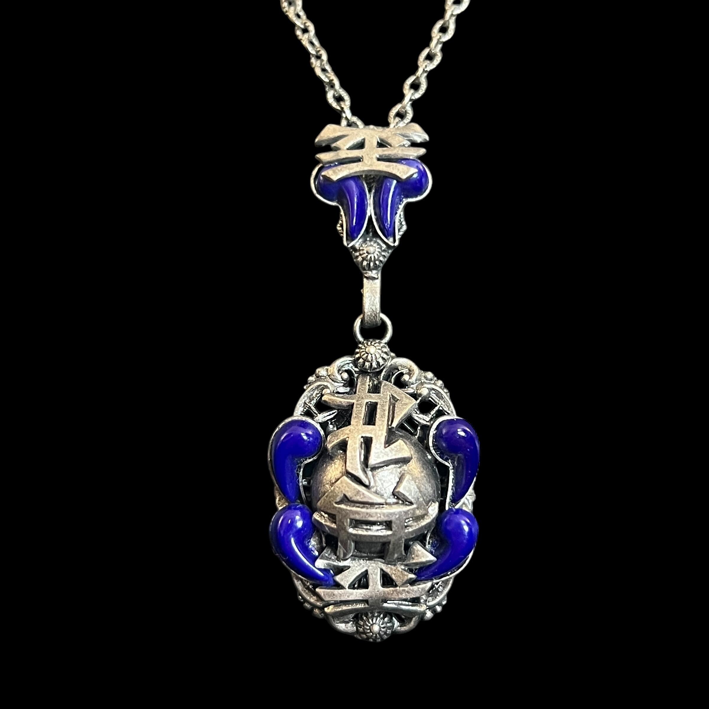 Rare 1930’s Max Neiger Chinese Revival Pendant With Blue Glas - Neiger ...
