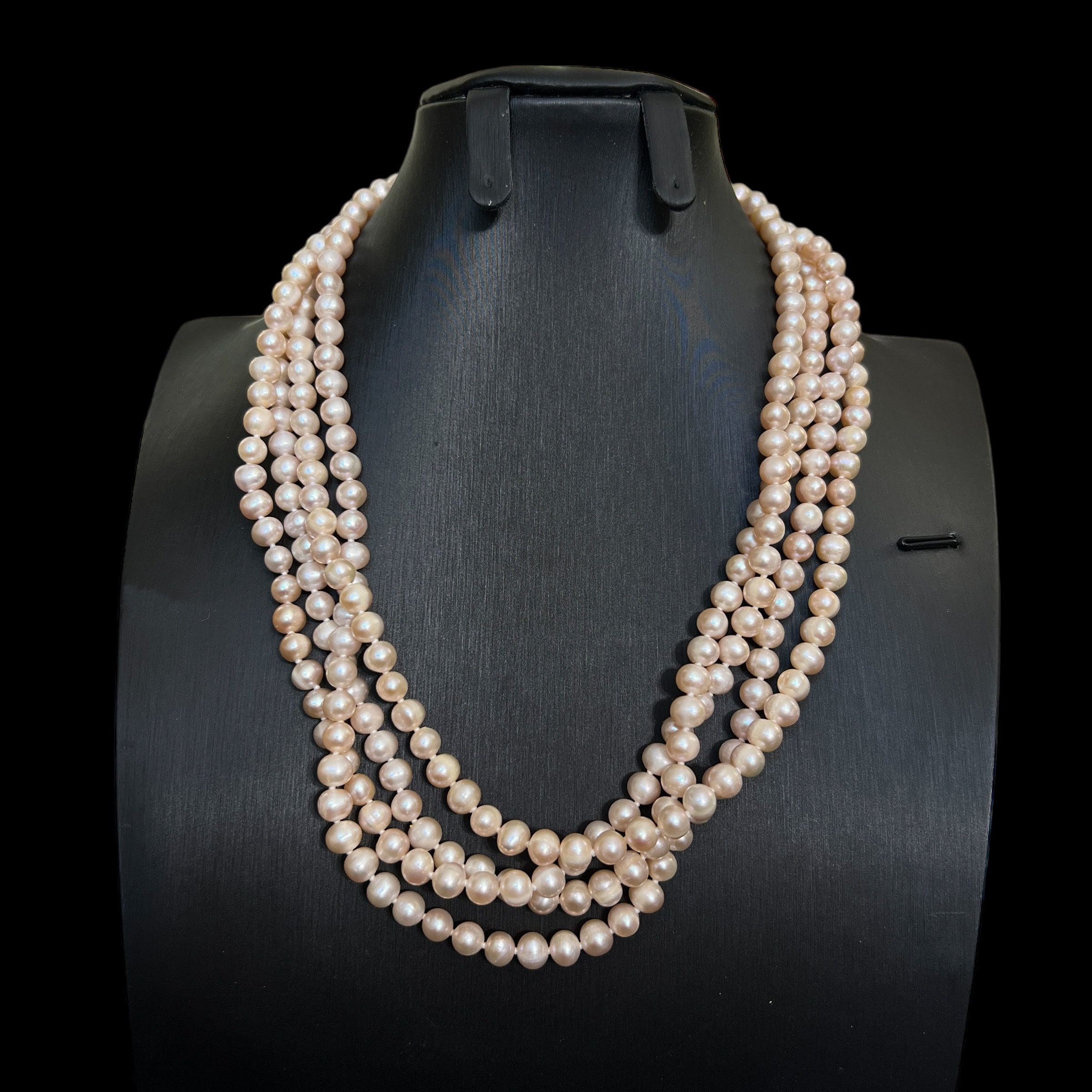 72 Long Pink Pearl Necklace. Extra Long Pearl Necklace. - Etsy
