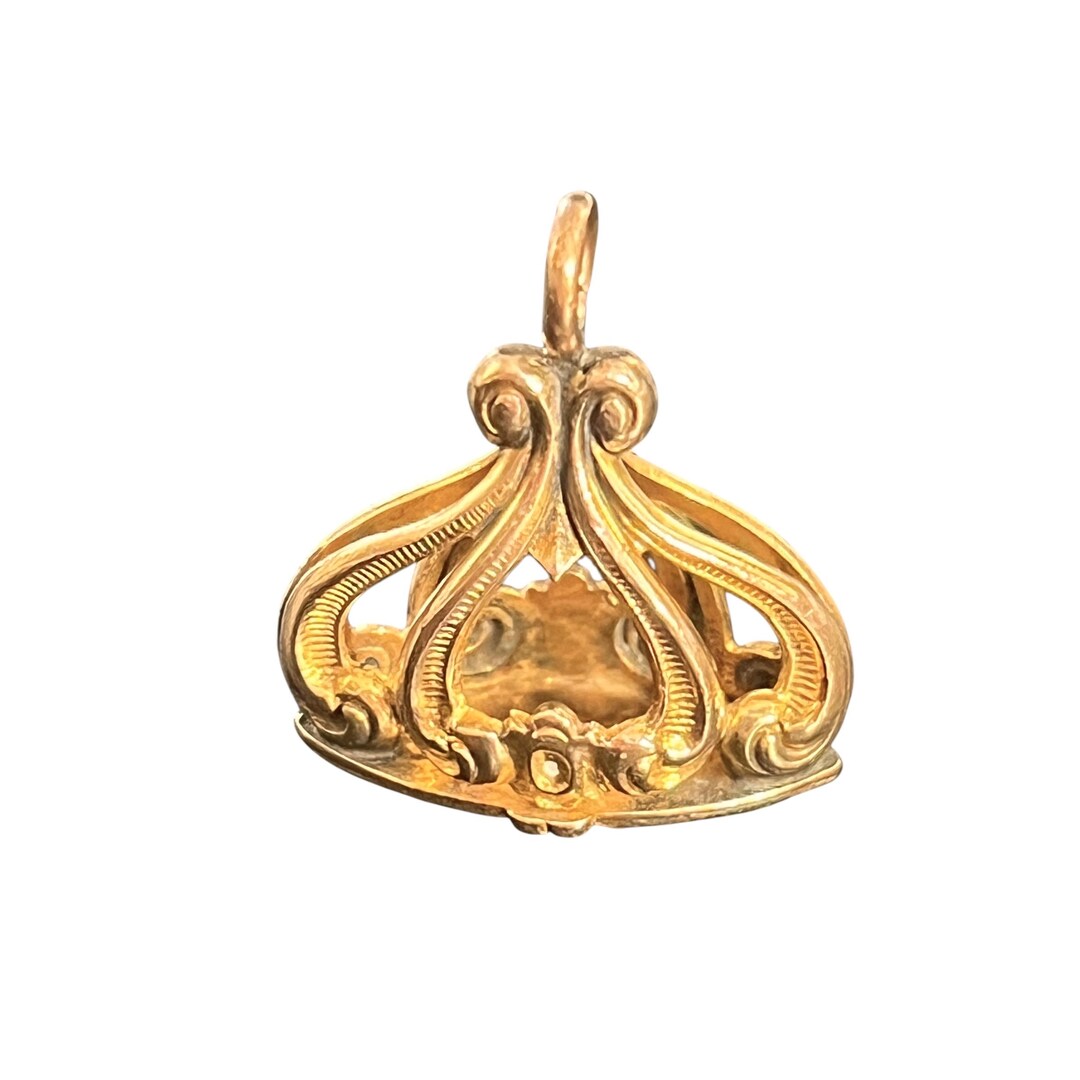 Victorian Gold Filled Watch Fob Seal Monogrammed AHK - Antique Wax Seal ...