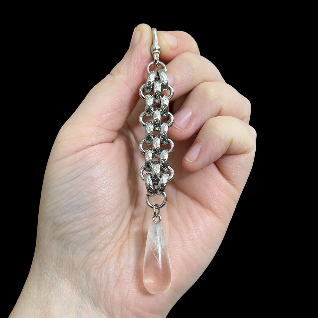 4 Vintage Pools of Light Watch Fob / Rock Crystal Watch Fob / Art Deco ...