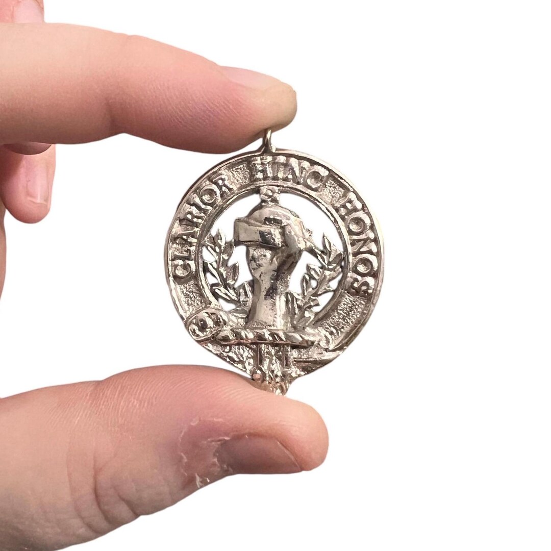 Vintage Clan Buchanan Crest Pendant - Buchanan Clan Crest Badge ...