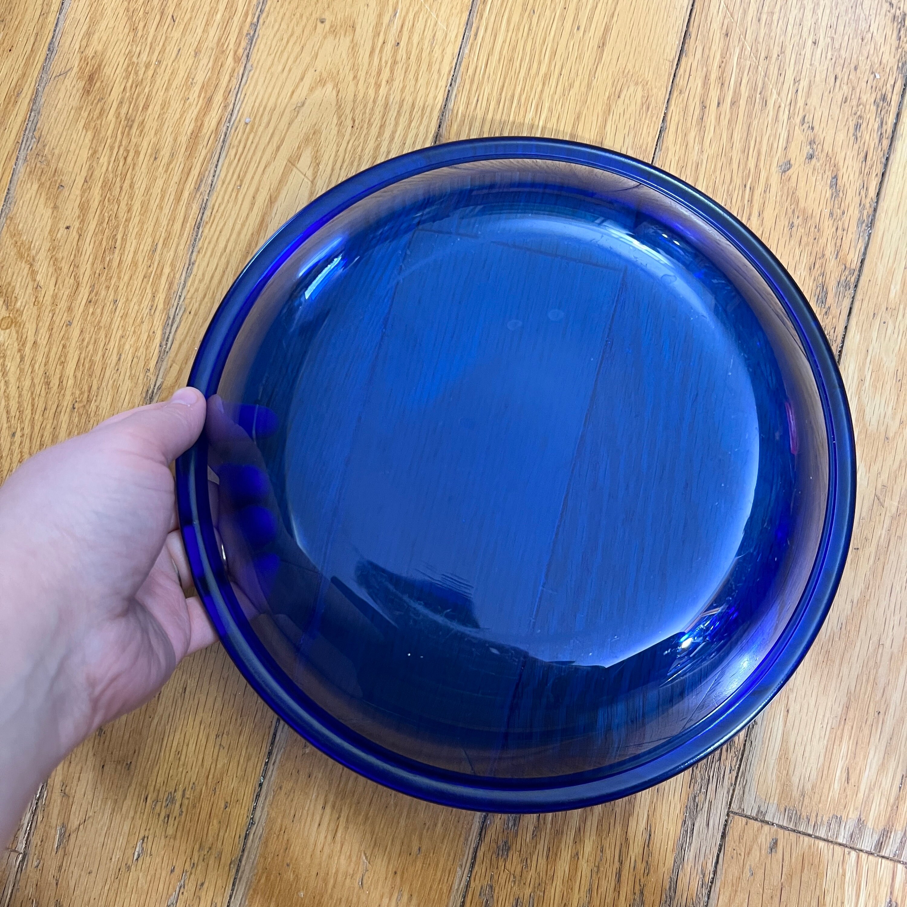 Arcoroc Blue Cocoon Serving Bowl. Vintage Cobalt Blue Arcoroc 9.5 ...