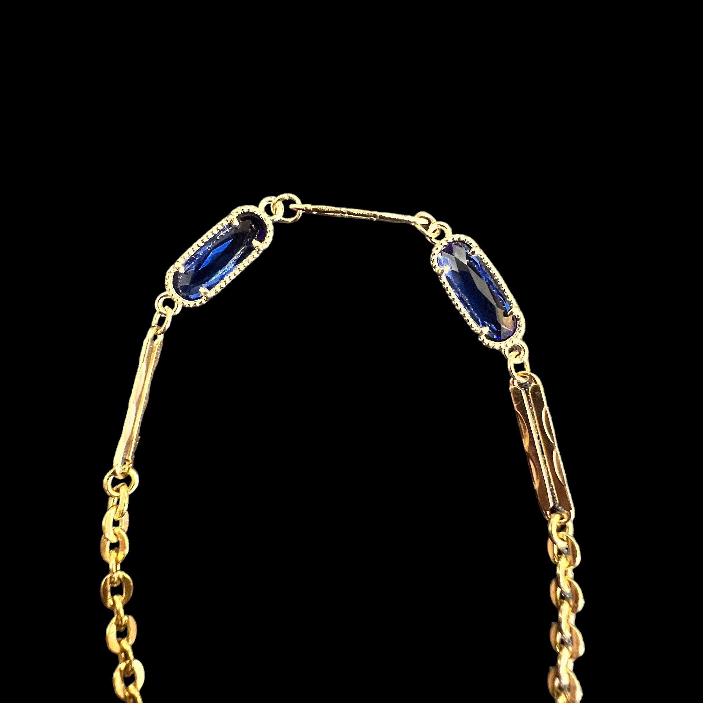 10 Art Deco Sapphire T-bar Pocket Watch Chain. Vintage Gold Watch Chain ...