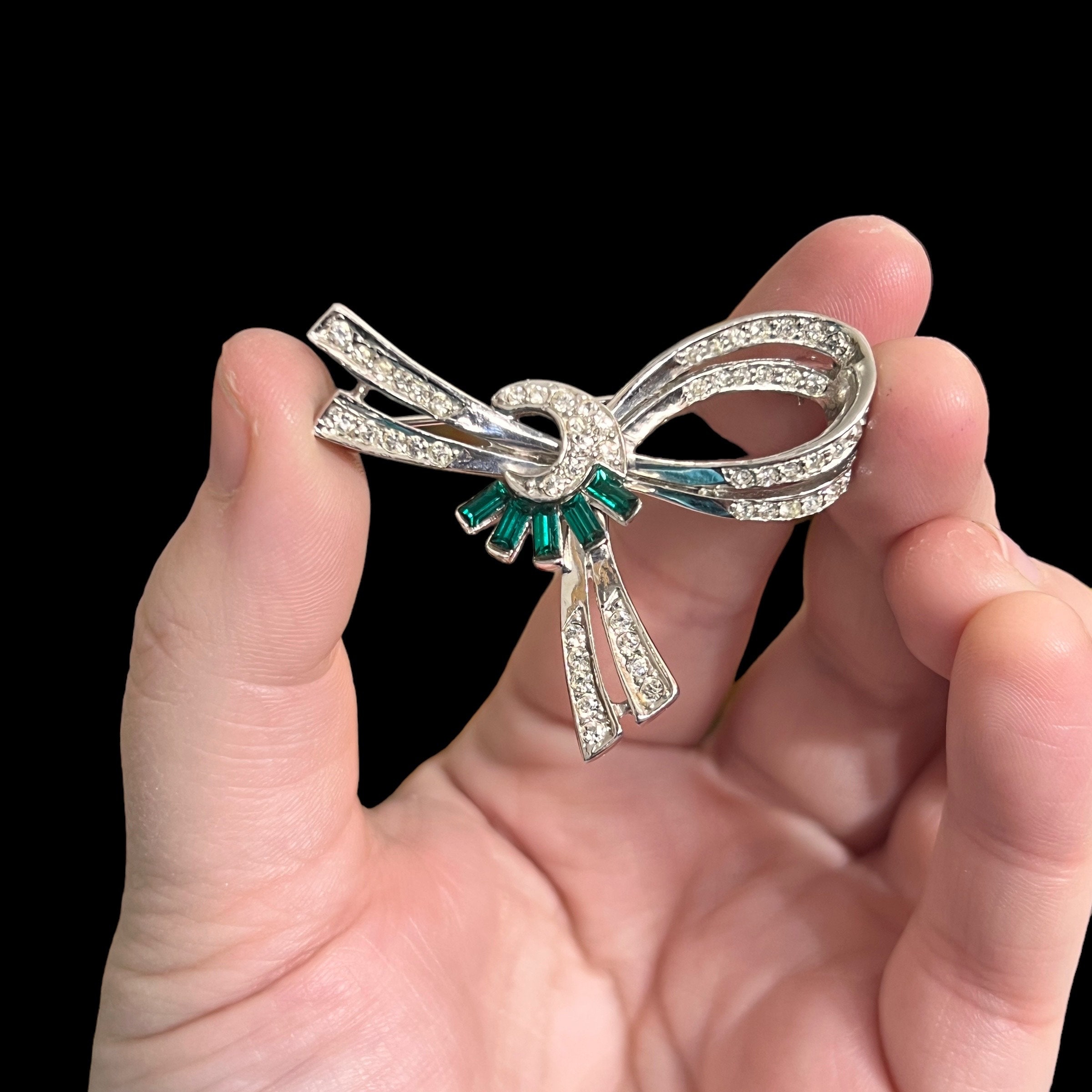 Rare Boucher Rhinestone Bow Brooch. Vintage Boucher Brooch. Vintage ...