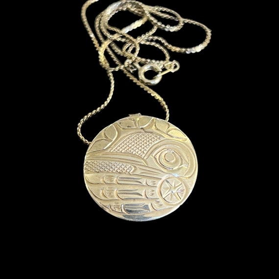 Signed Haida Hummingbird Pendant - Northwest Haida Si… - Gem