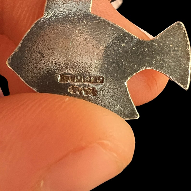 Vintage Sterling Silver Angel Fish Swivel Watch Fob - Vintage Angel ...