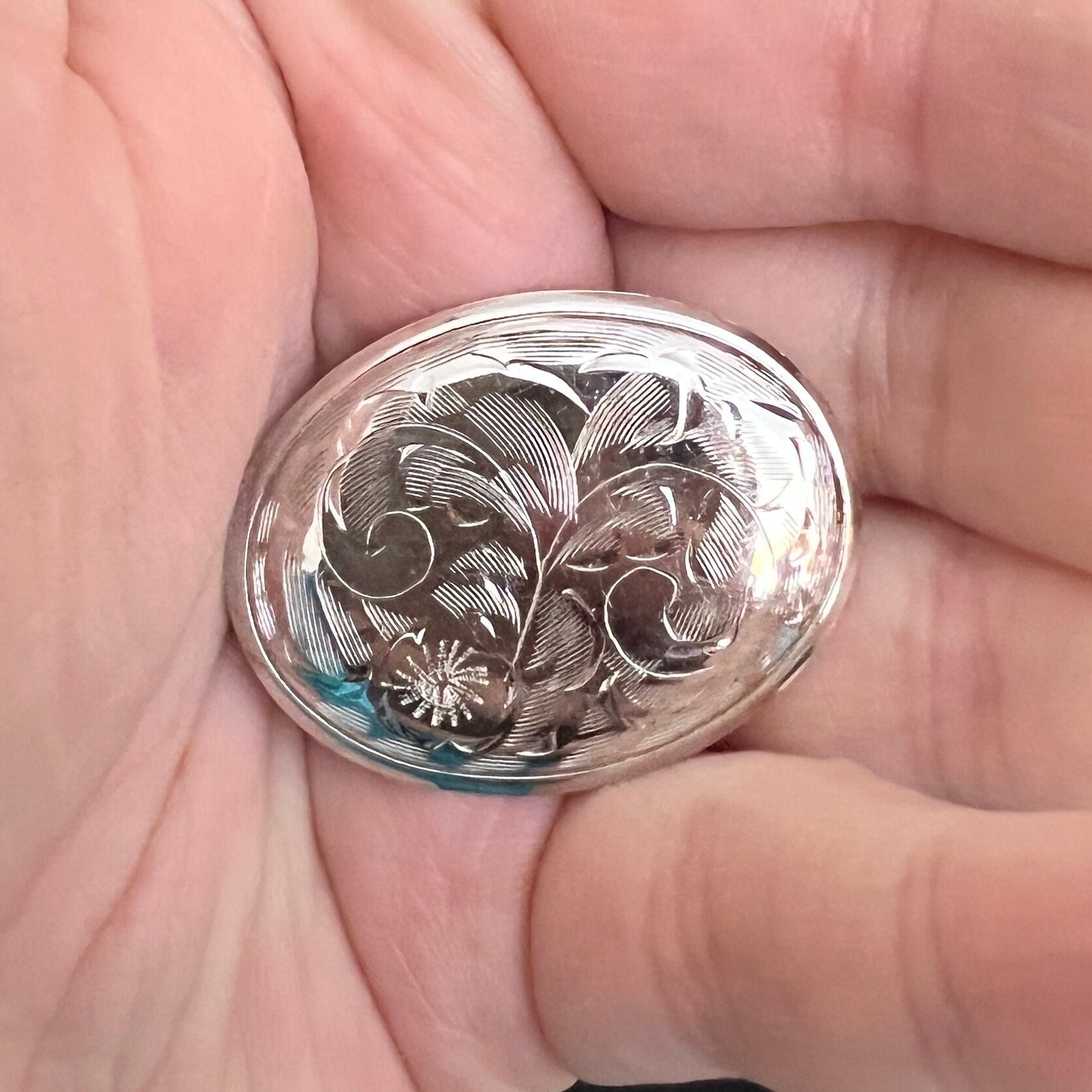 Mid-century Forstner Brooch - Vintage Forstner Engraved Sterling Silver ...