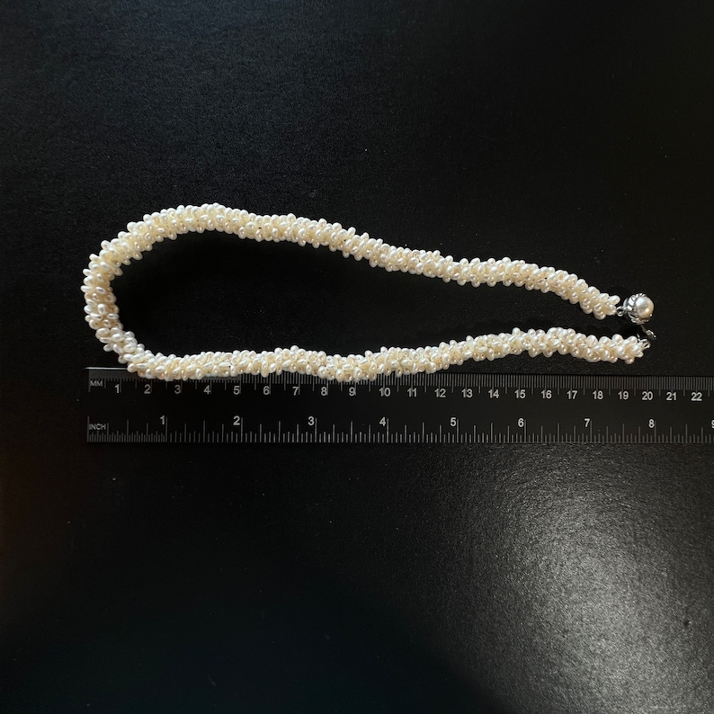Pearl Rope Necklace. Creamy White Pearls. Woven Freshwater - Etsy