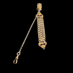 Long Victorian Seal Watch Fob With Chains Antique Watch Fob Gold Filled ...