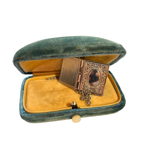 Silver Book Locket - Etsy