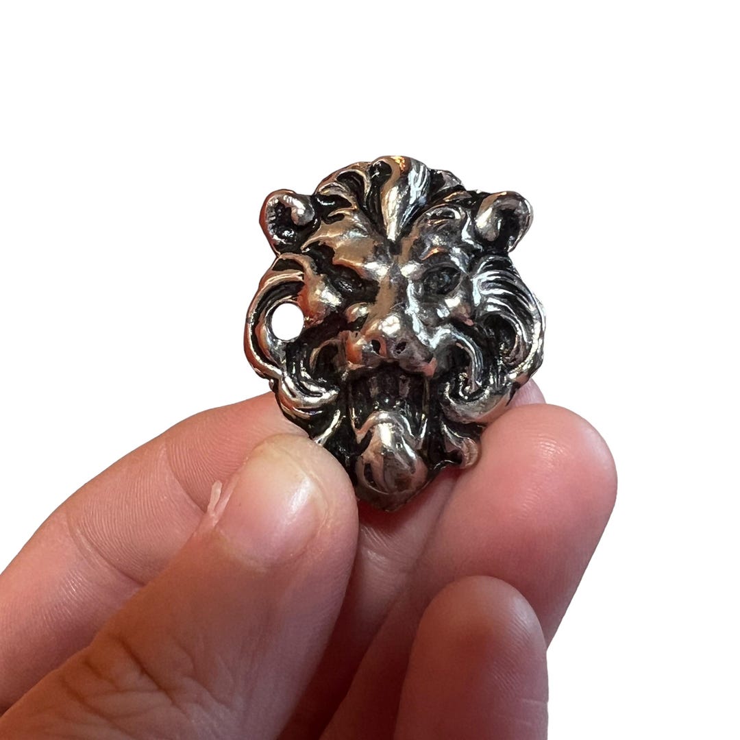 Victorian Lion’s Head Watch Button- Pocket Watch Button Fob - Antique ...