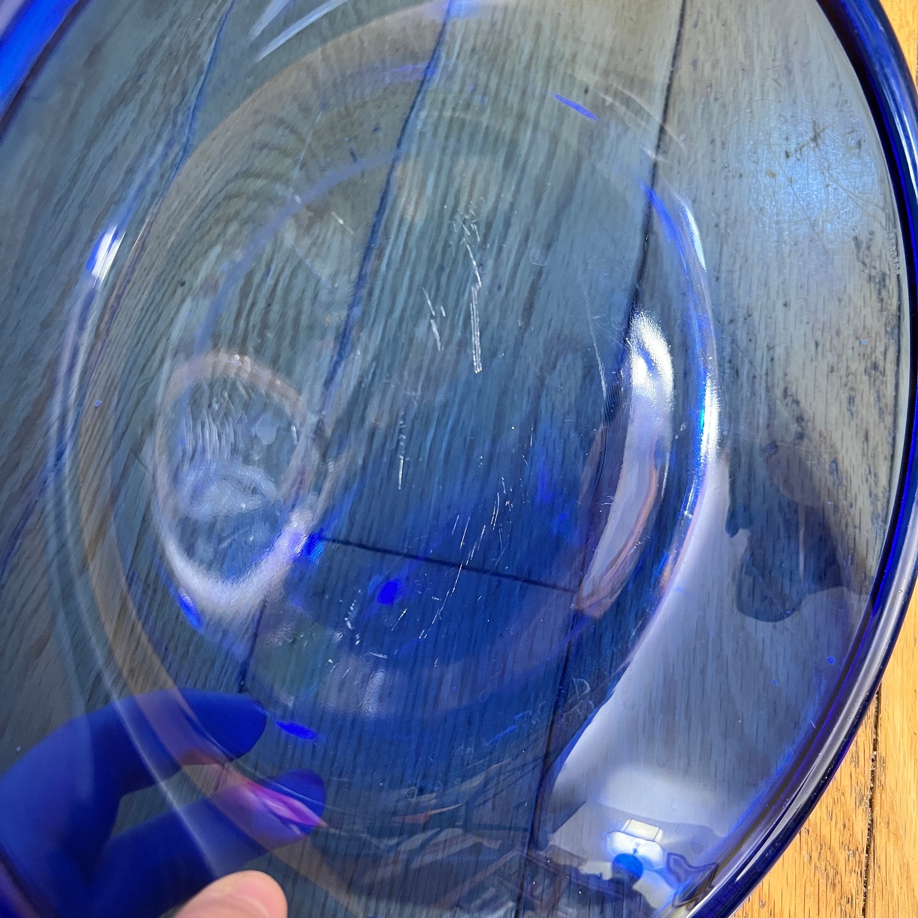 Arcoroc Blue Cocoon Serving Bowl. Vintage Cobalt Blue Arcoroc 9.5 ...