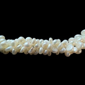 Pearl Rope Necklace. Creamy White Pearls. Woven Freshwater Pearl ...
