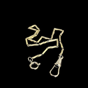 13” Art Deco Gold Bar Pocket Watch Chain Choker Charm Necklace - Bolt ...