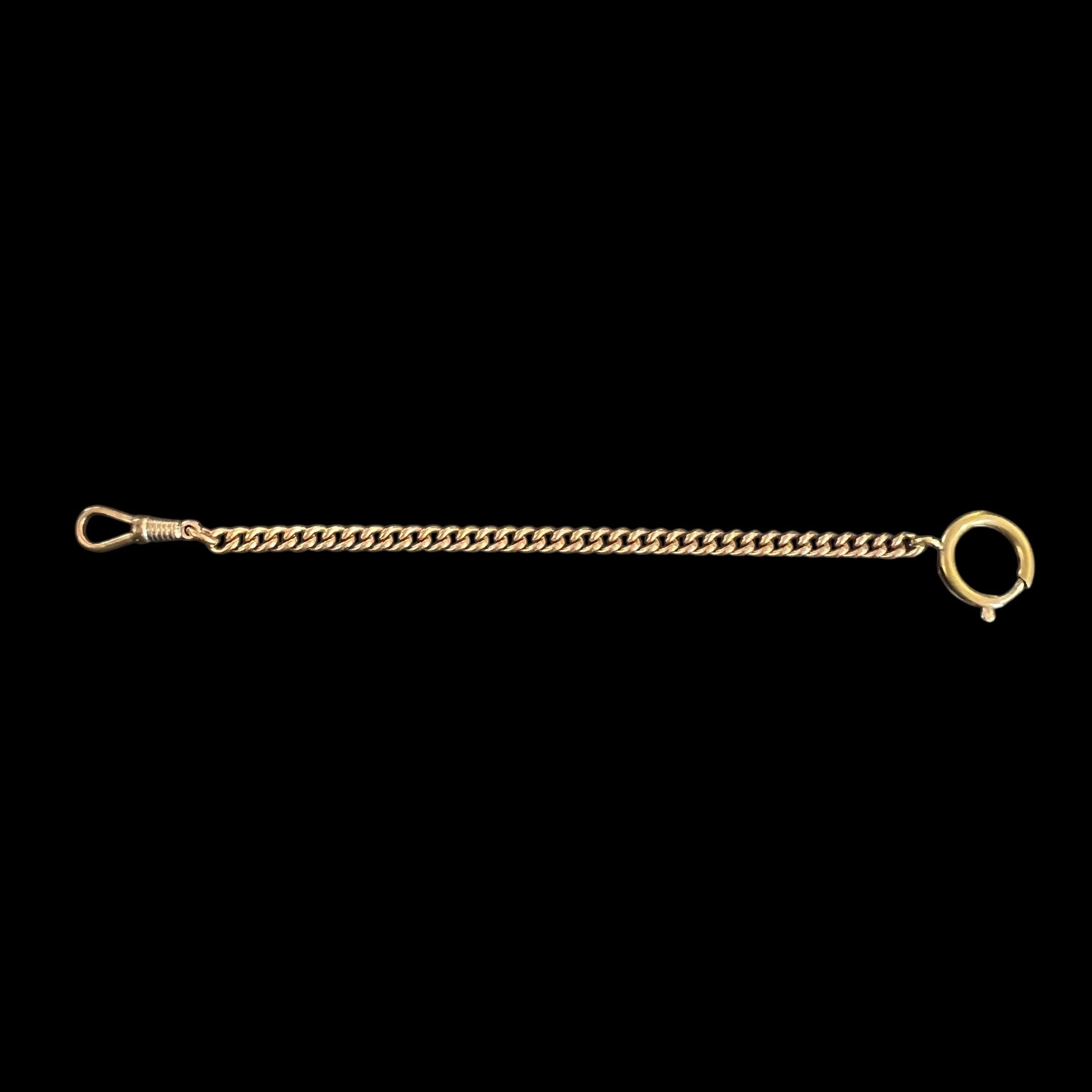Victorian Multi-toned Rose Gold Pocket Watch Chain With Brass Clasp ...