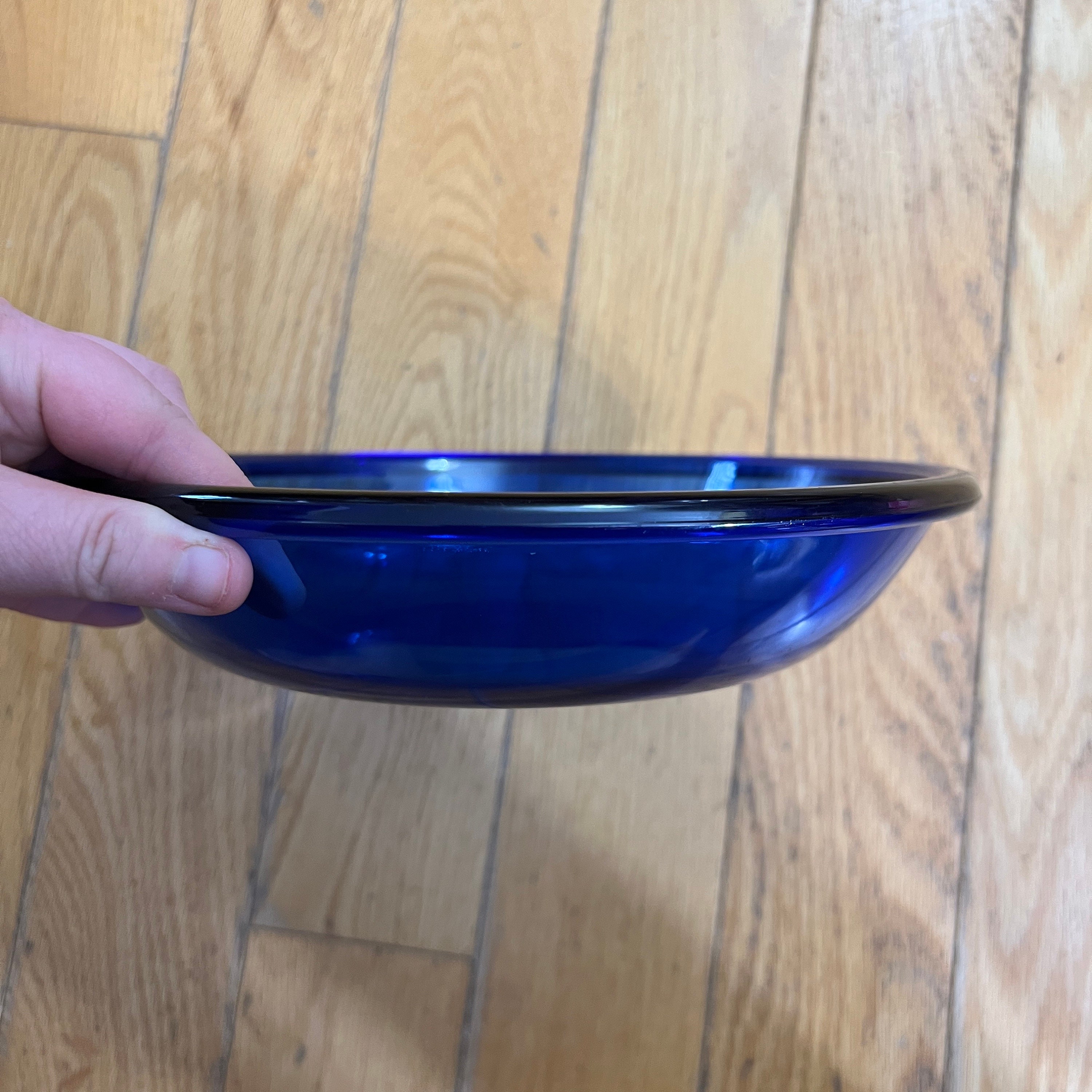 Arcoroc Blue Cocoon Serving Bowl. Vintage Cobalt Blue Arcoroc 9.5 ...