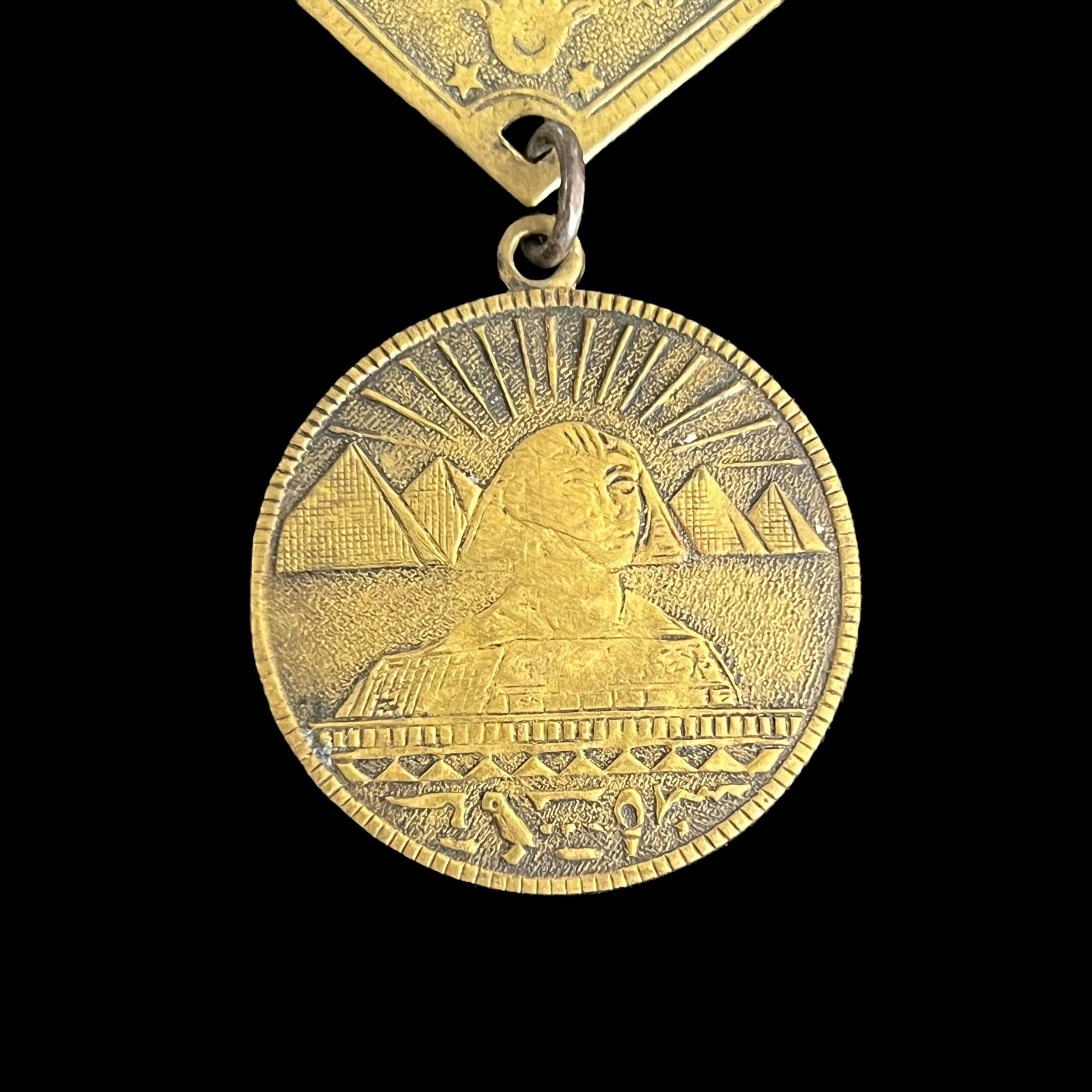 1920s Egyptian Revival Brass Watch Fob 1920s Art Deco Egyptian Watch ...