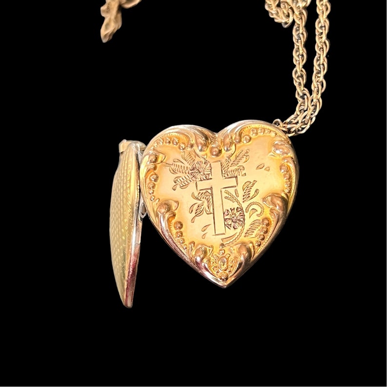 Victorian Gold Filled Heart Locket / Gold Heart Locket / Victorian ...
