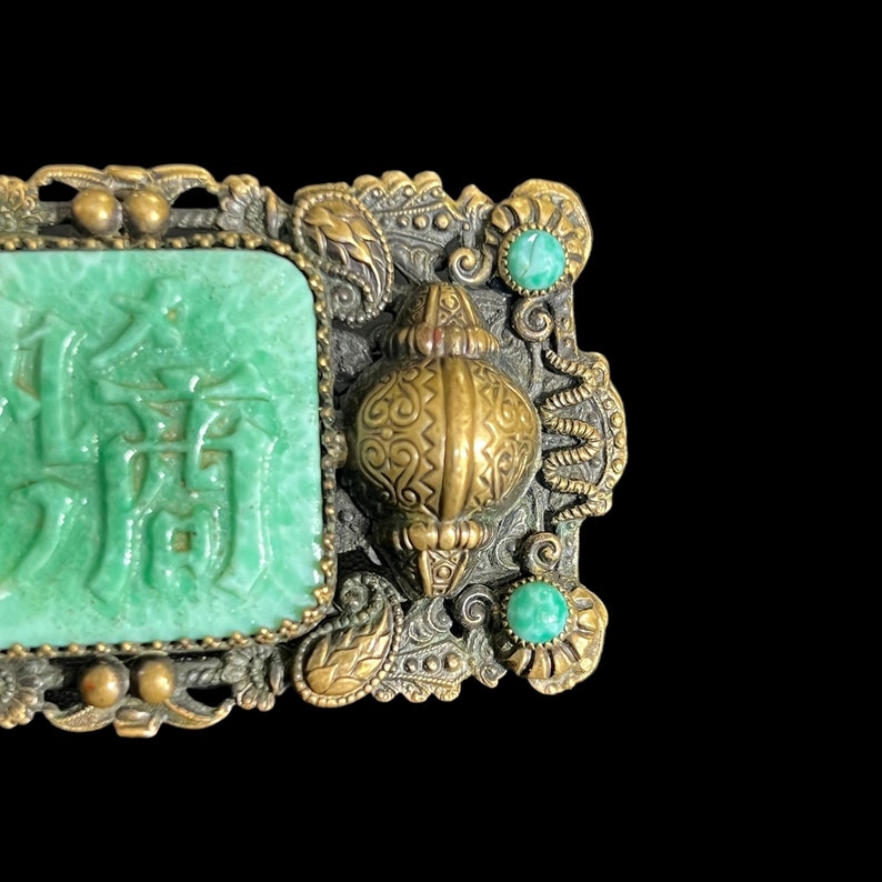 1930s Max Neiger Chinese Revival Brooch Neiger Brothers Czech Brooch ...