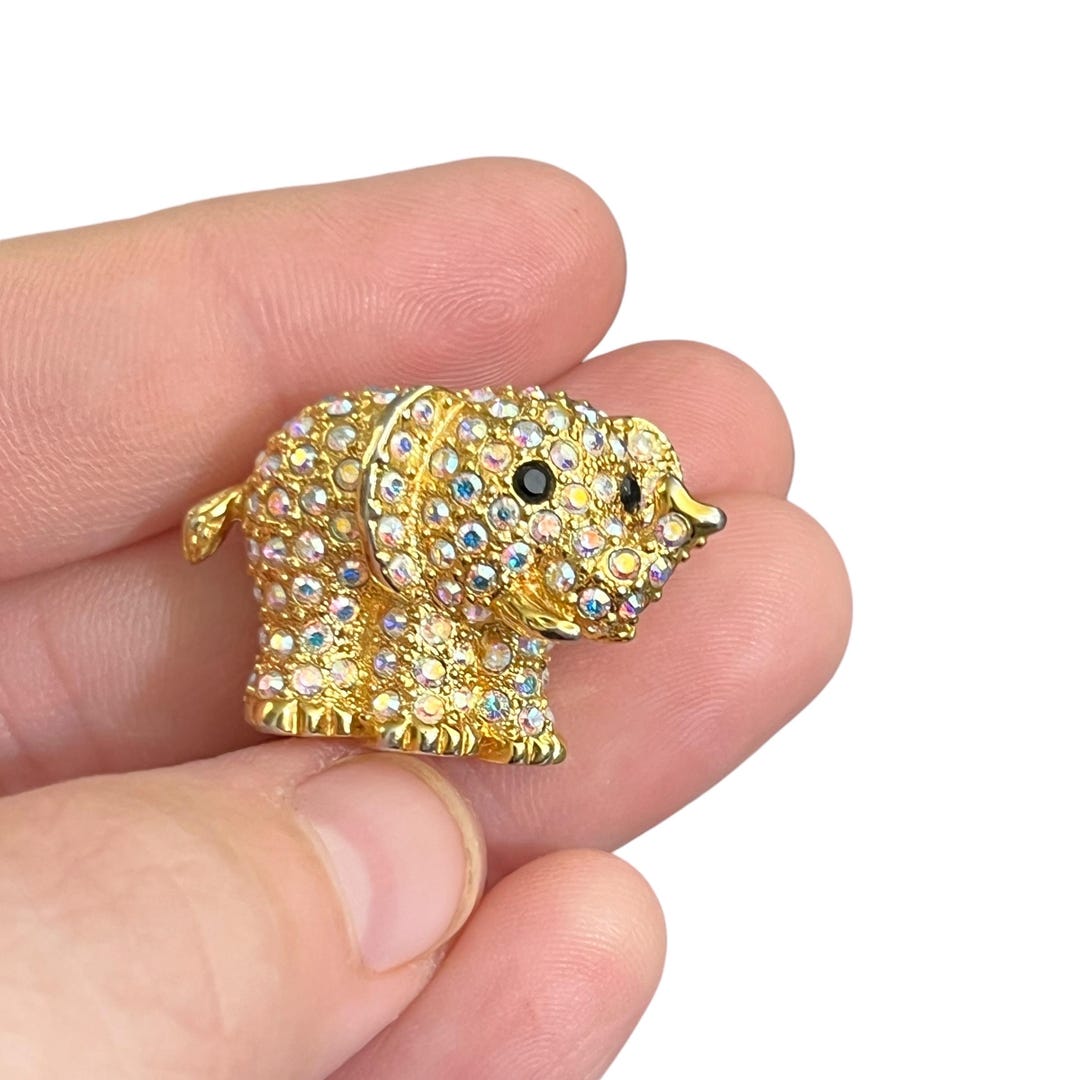 Signed Butler Elephant Brooch - Butler Rhinestone Elephant Brooch ...