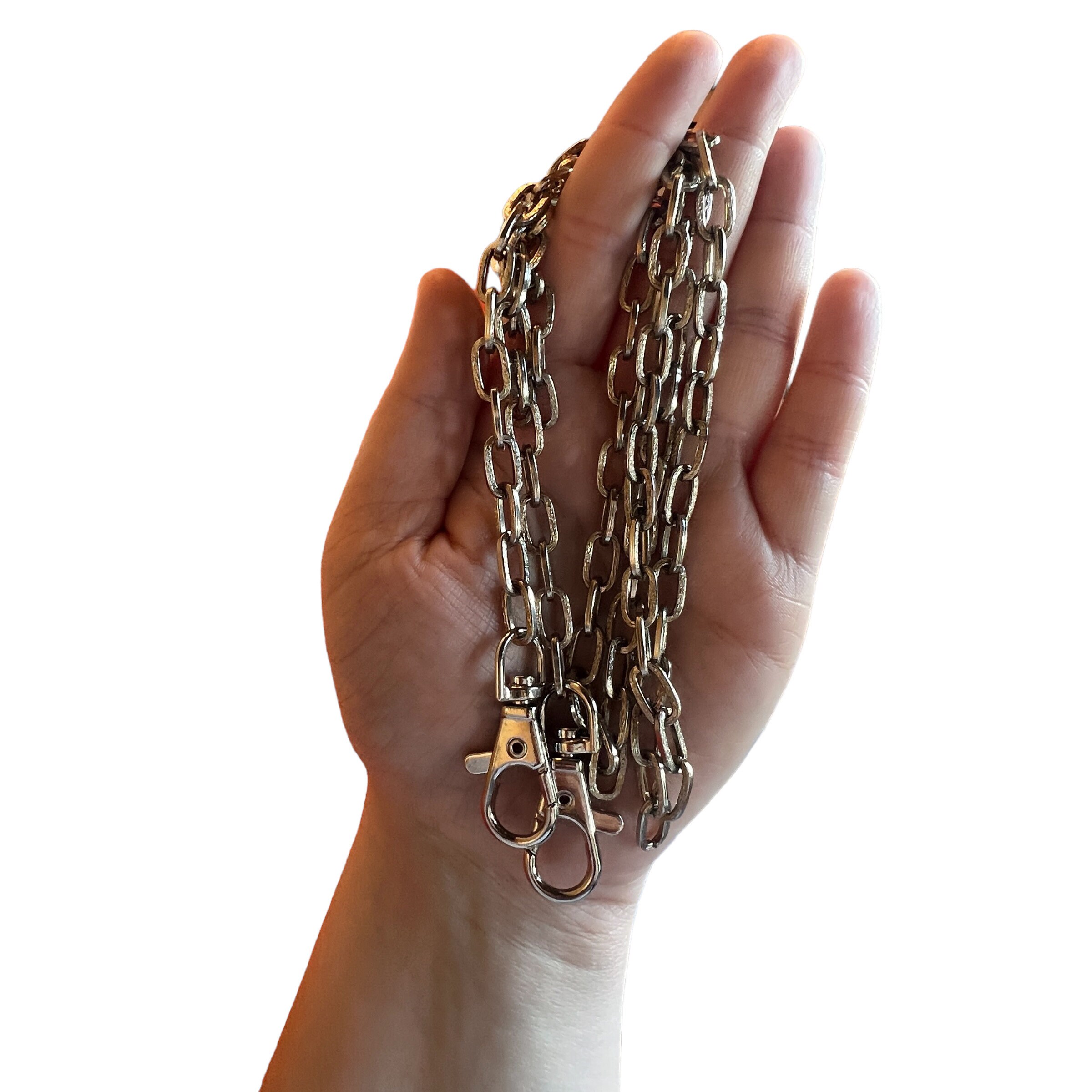 38 Extra Long Silver Metal Pocket Watch Chain. Double Swivel - Etsy