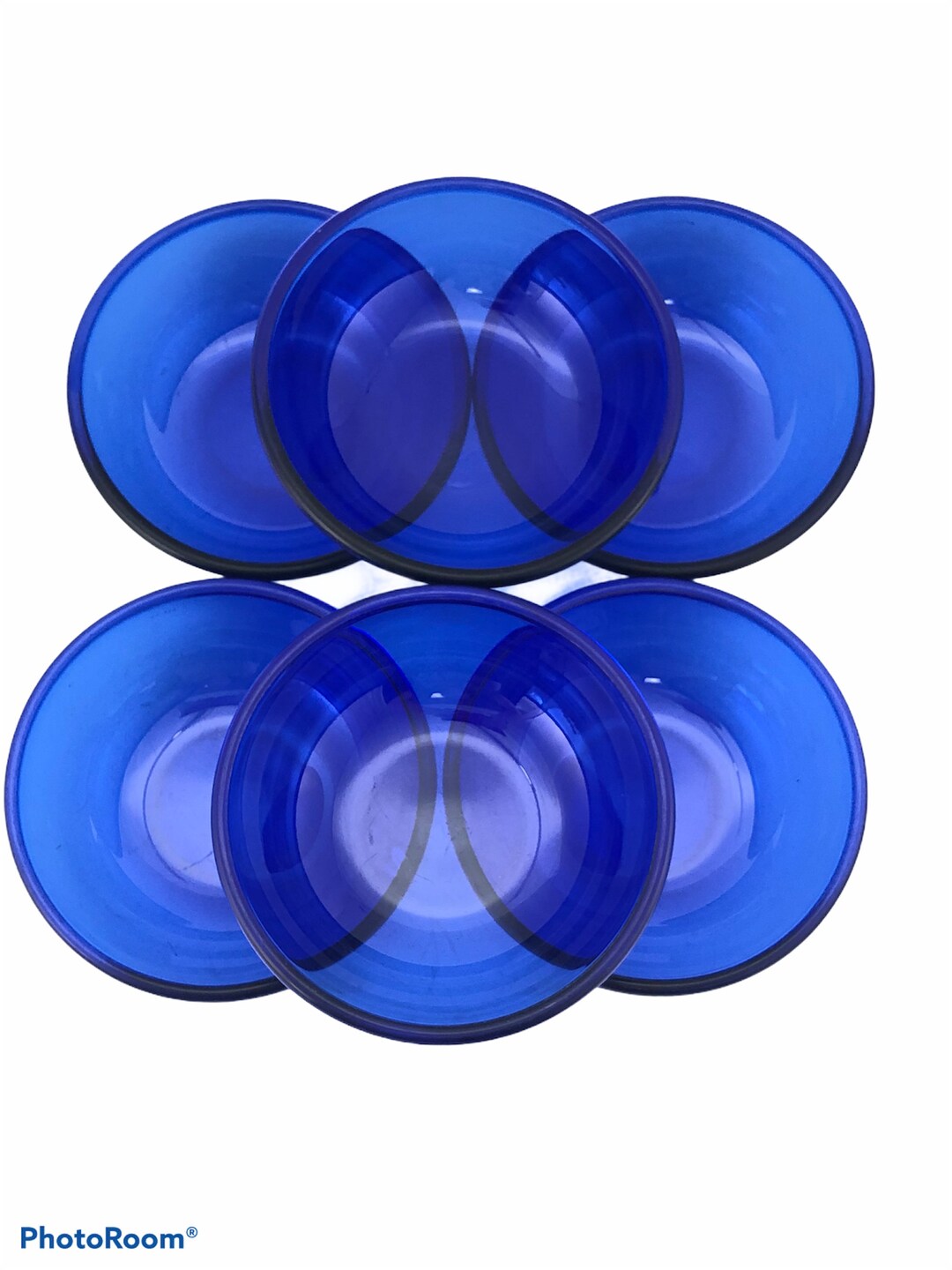 6 Arcoroc France Cobalt Blue Cocoon Glass Bowl Set. Bowls, Minimalist ...
