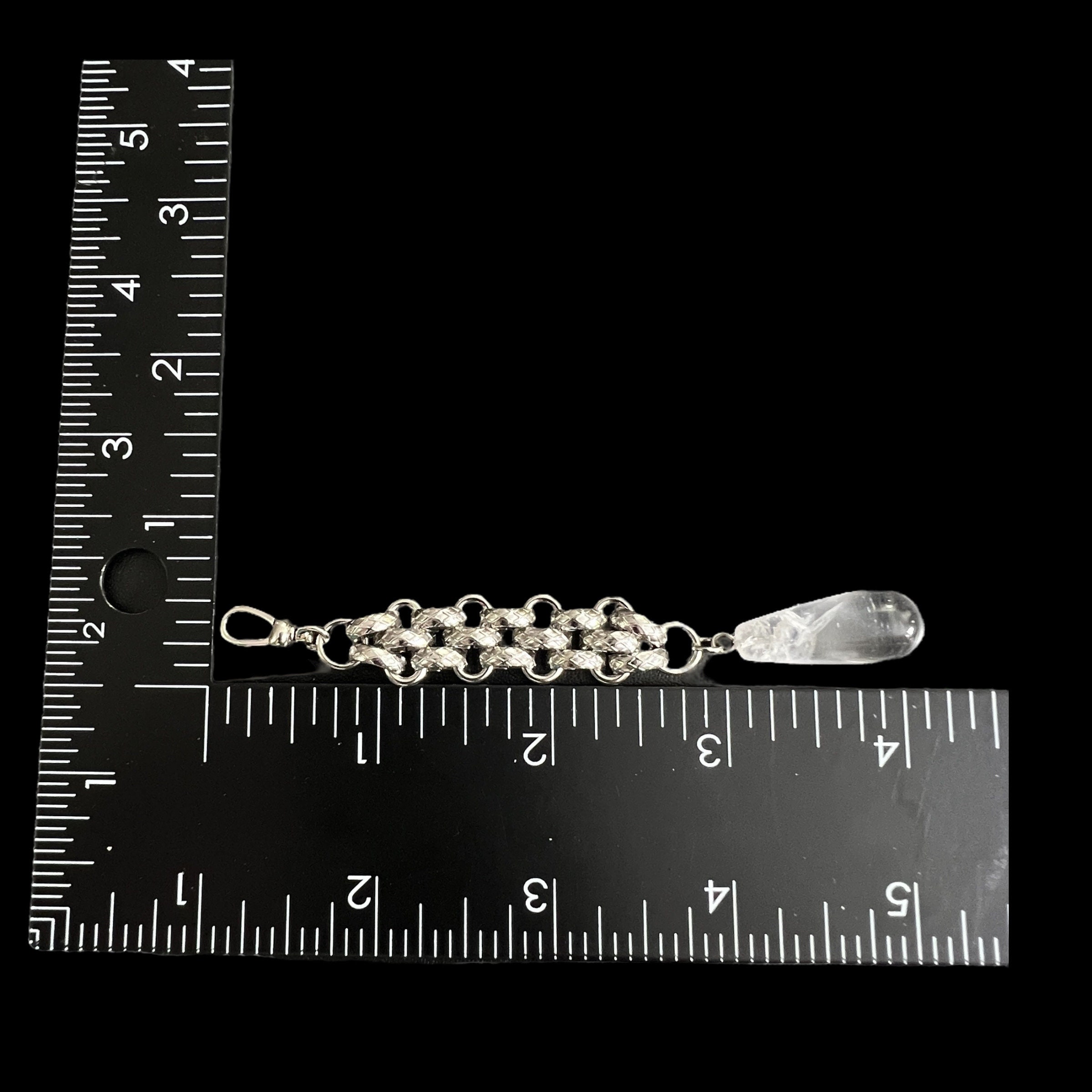 4 Vintage Pools of Light Watch Fob / Rock Crystal Watch Fob / - Etsy