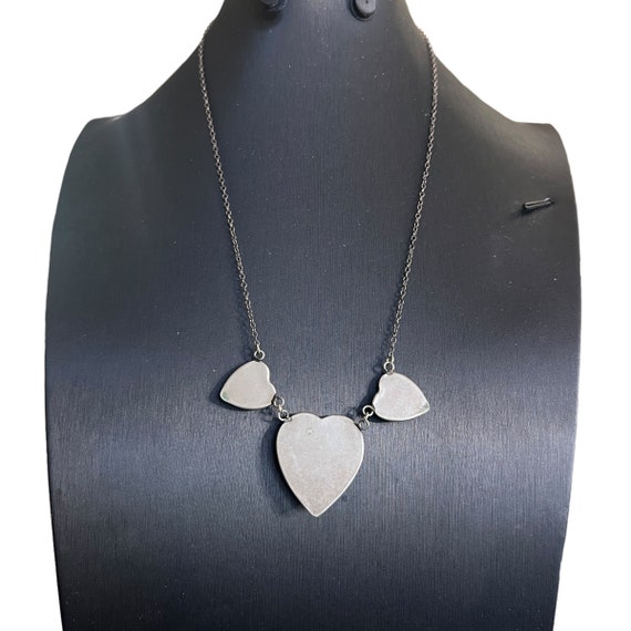 1940’s Morpho Butterfly Wing Heart Necklace on Sterli… - Gem