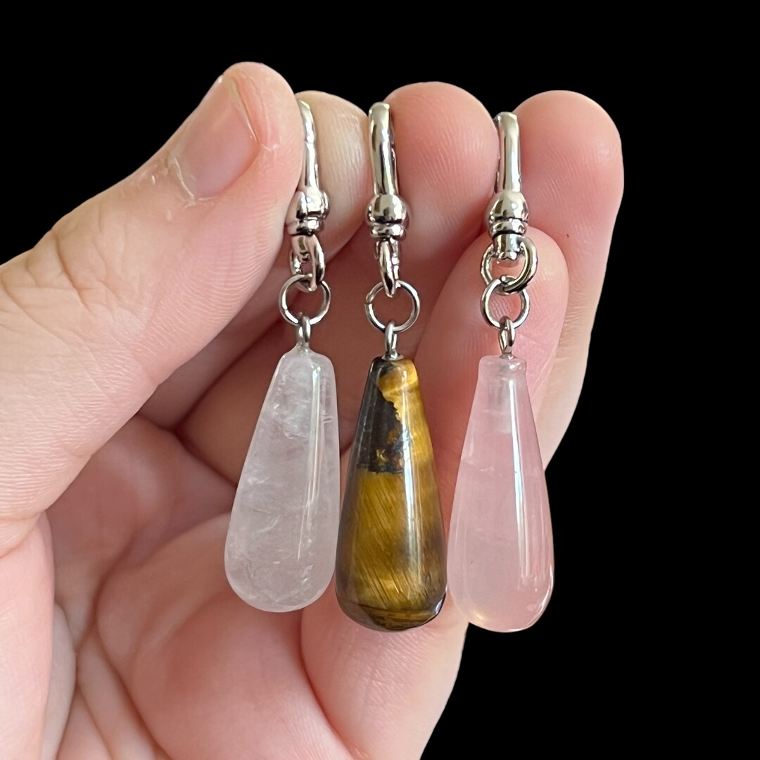 Swivel Pocket Watch Fobs. Tiger’s Eye Watch Fob. Rose Quartz Watch Fob ...