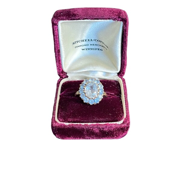 1950’s Burgundy Velvet Engagement Ring Box - Vintage … - Gem